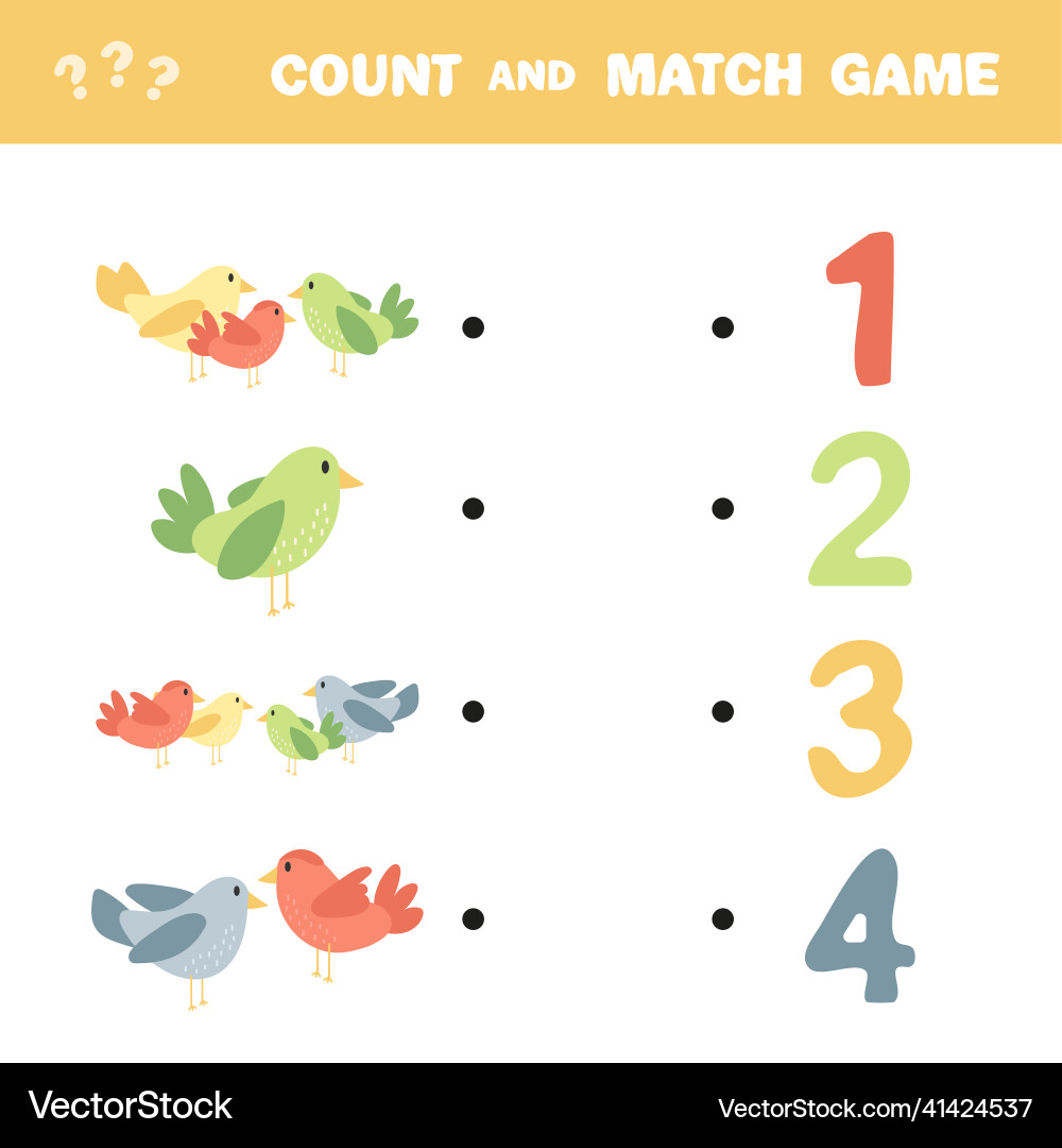 Counting game for preschool children count Vector Image
