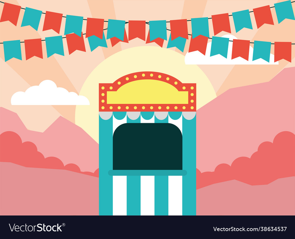 Kiosk for selling tickets Royalty Free Vector Image