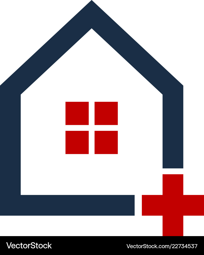 Medical house logo icon design Royalty Free Vector Image