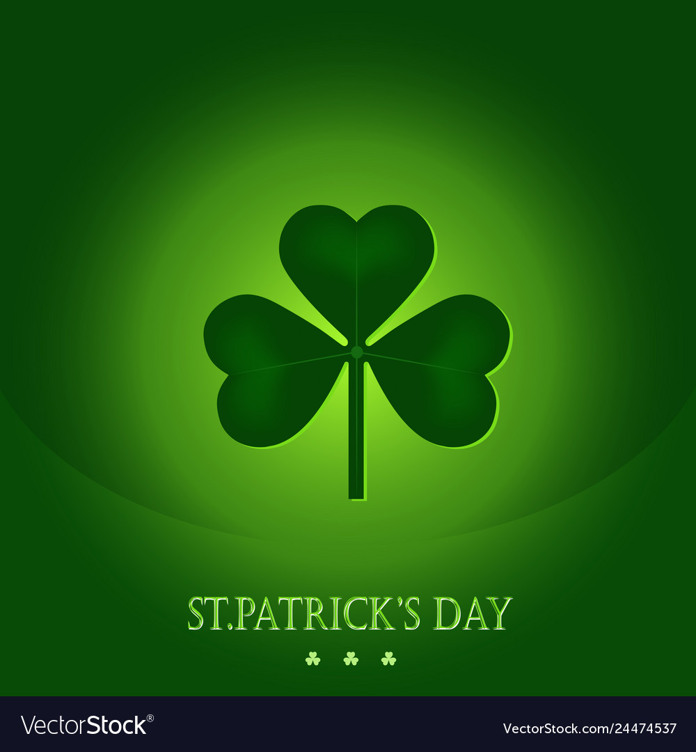 St Patricks Day Background Clover Royalty Free Vector Image