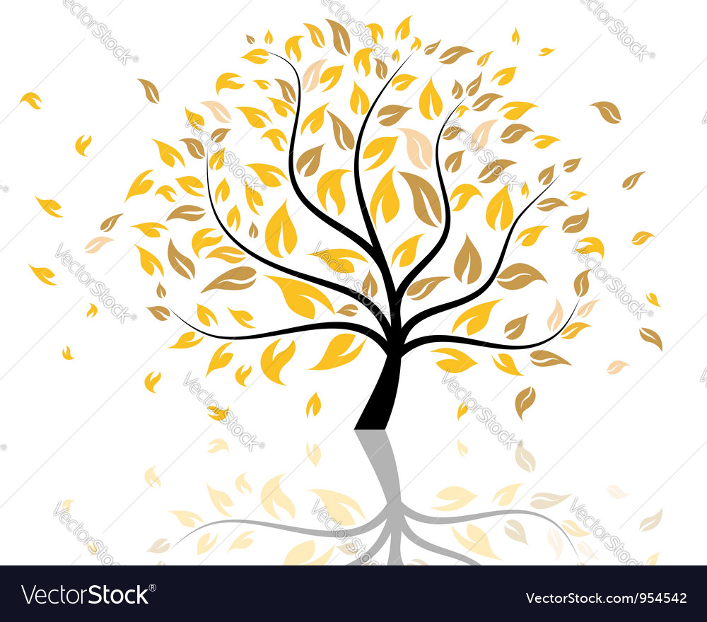 Autumn tree Royalty Free Vector Image - VectorStock