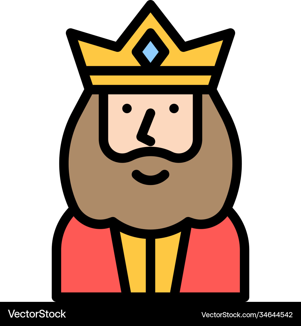 King costume icon halloween party Royalty Free Vector Image