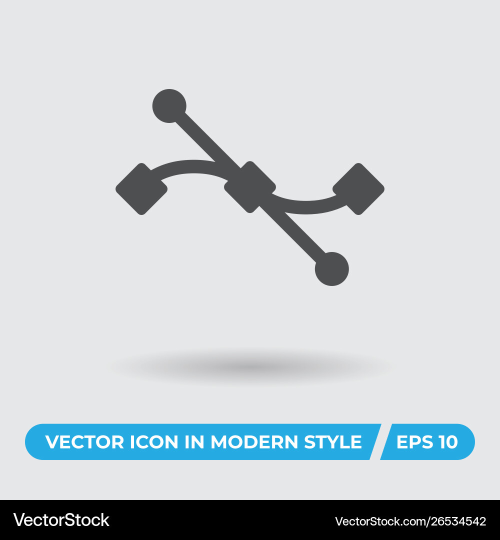 S curve icon simple sign for web site and mobile Vector Image