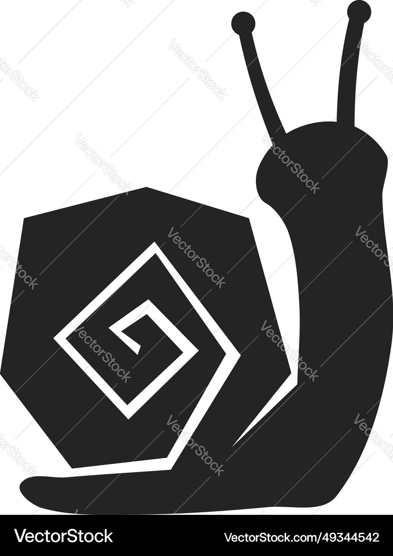 Snail logo template isolated brand identity icon Vector Image