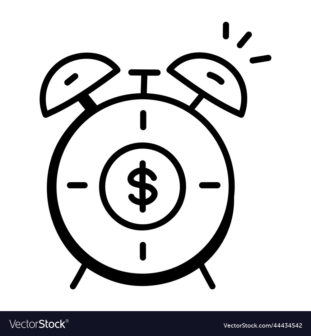 Timely payment Royalty Free Vector Image - VectorStock