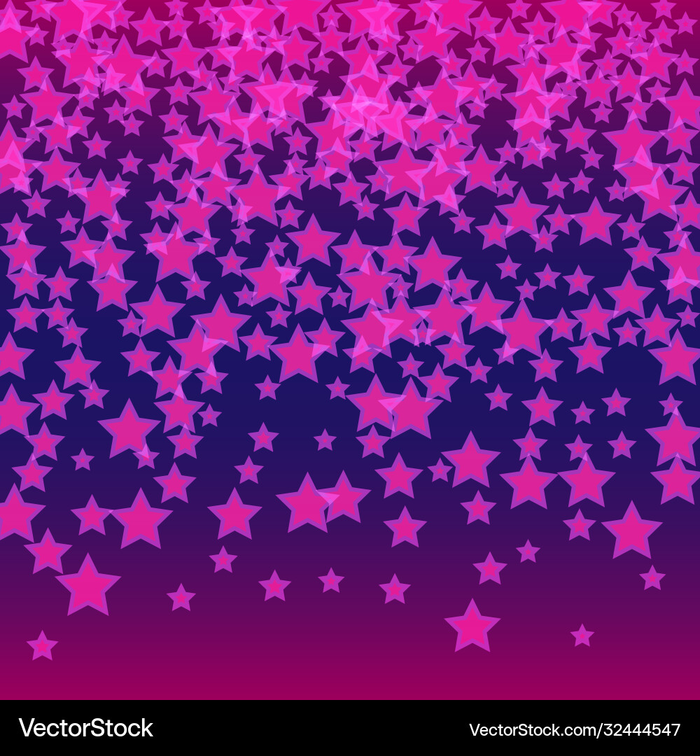 Abstract color background with many falling stars Vector Image