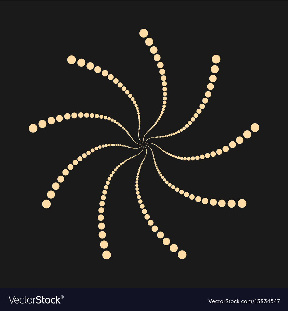 Abstract dotted shape - design element Royalty Free Vector