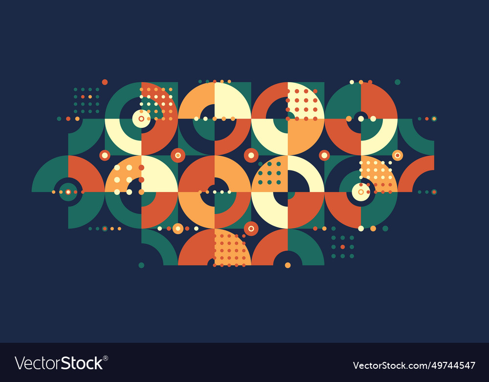 Abstract geometric background over dark modular Vector Image