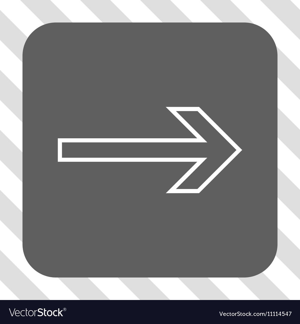 Arrow right rounded square button Royalty Free Vector Image