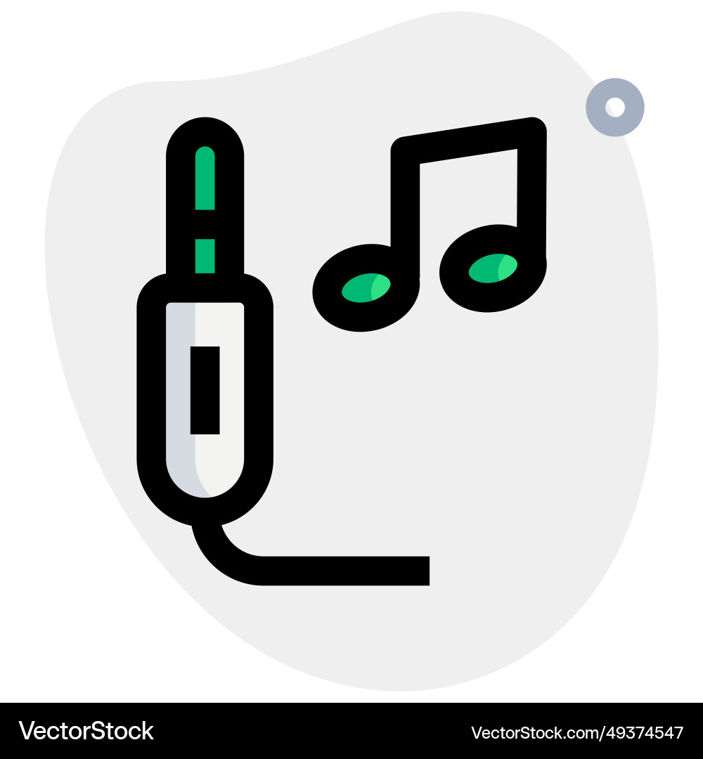 Audio jack connection enables music to flow Vector Image