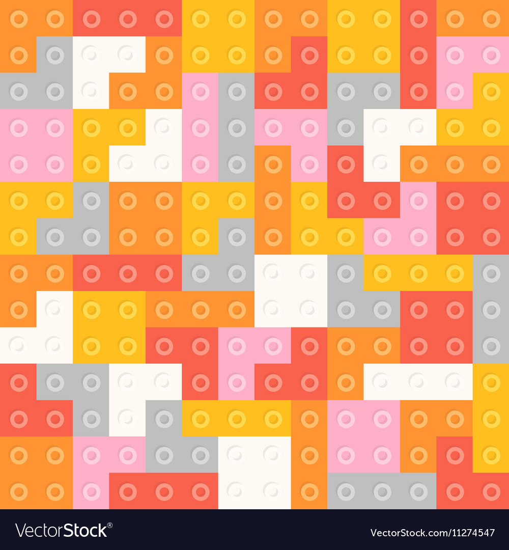 Color constructor blocks seamless pattern Vector Image