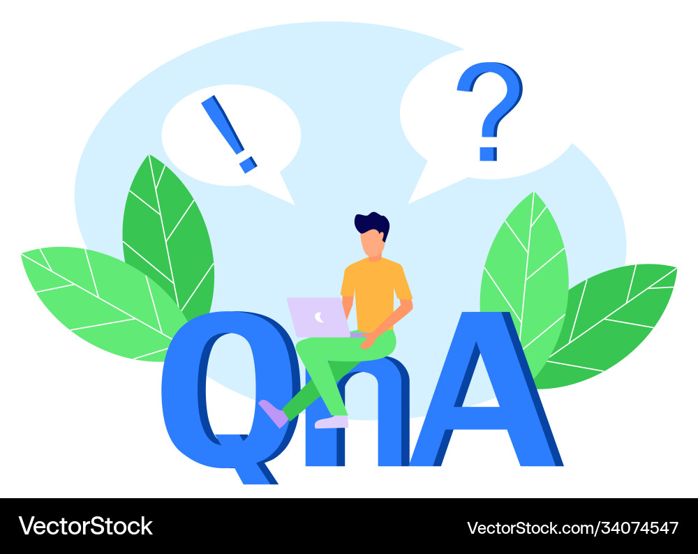 Graphic cartoon character qna Royalty Free Vector Image