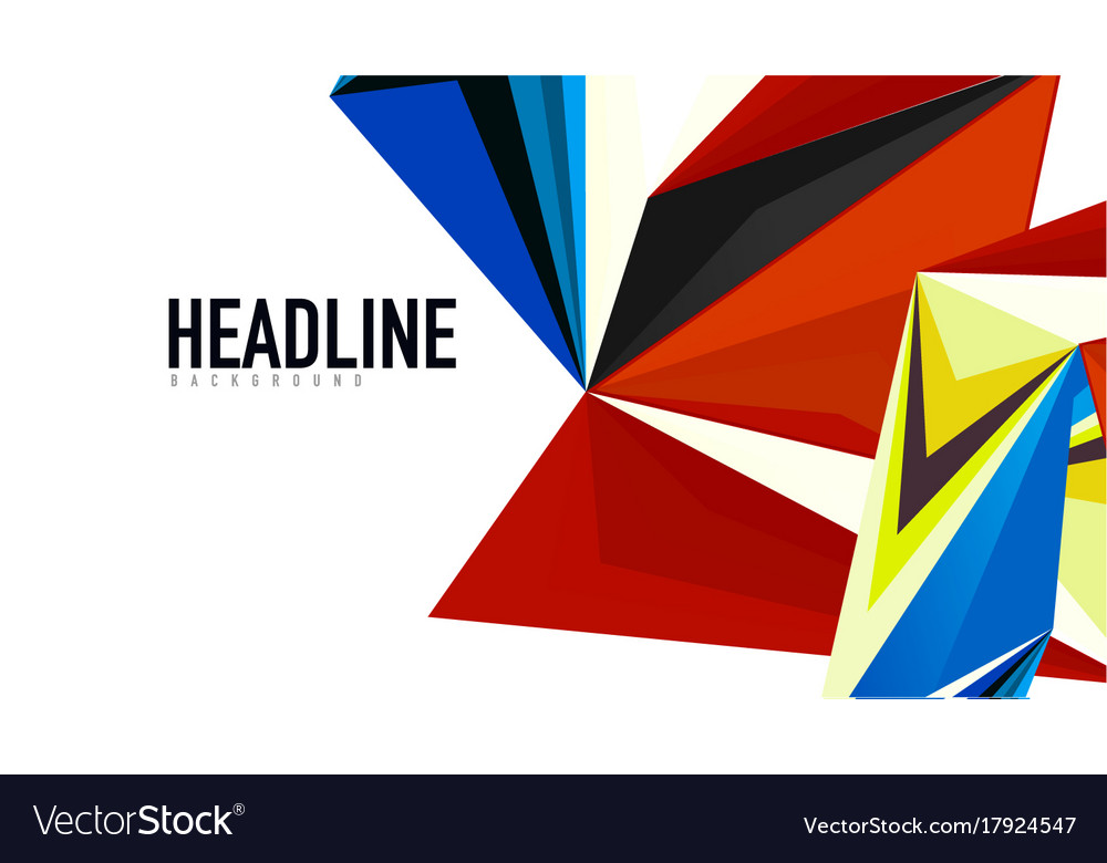 Modern triangle presentation template Royalty Free Vector