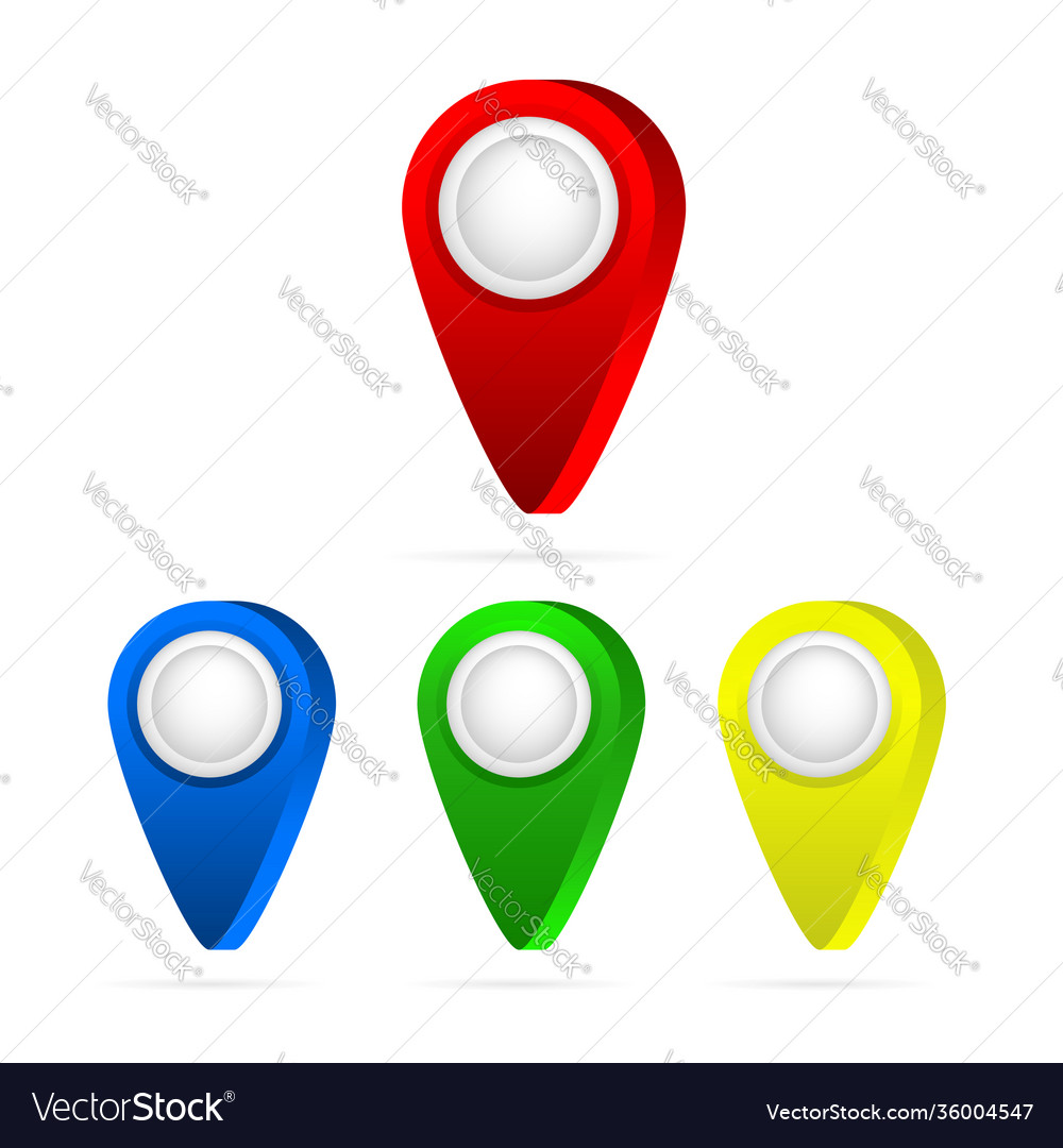 Set bright map pointers map pin icon Royalty Free Vector Set bright map pointers map pin icon Royalty Free Vector