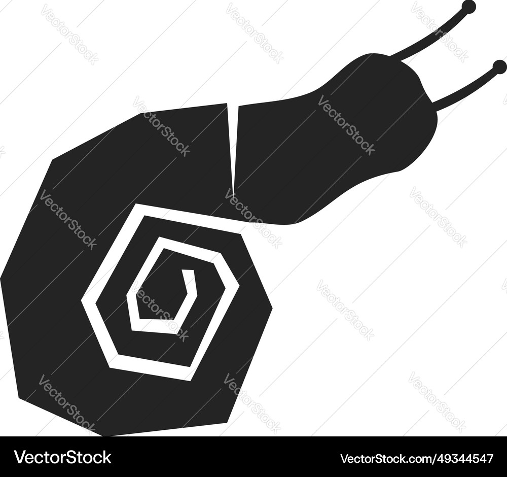 Snail logo template isolated brand identity icon Vector Image