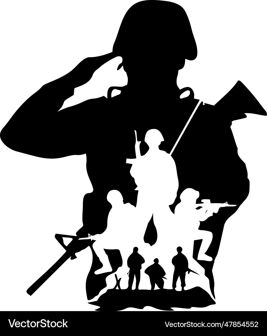 An american soldiers with weapons image Royalty Free Vector