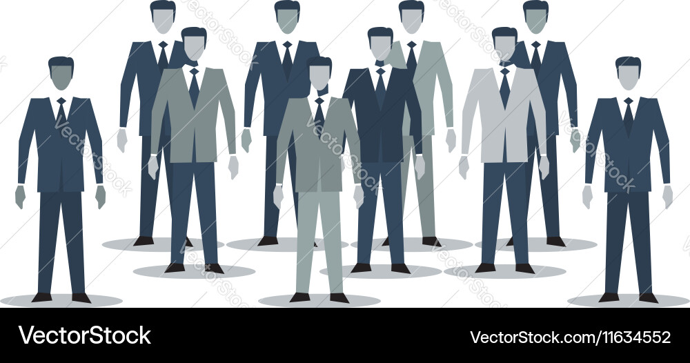 Business people standing together Royalty Free Vector Image