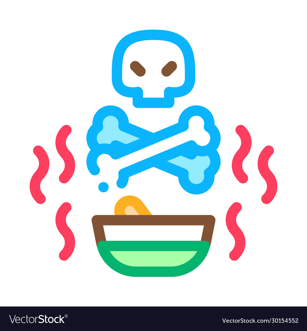 Deadly poison icon outline Royalty Free Vector Image