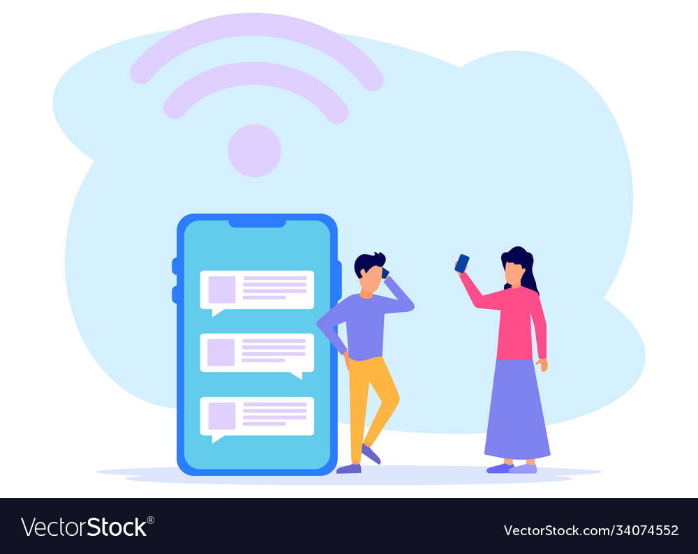 Graphic cartoon character chat Royalty Free Vector Image