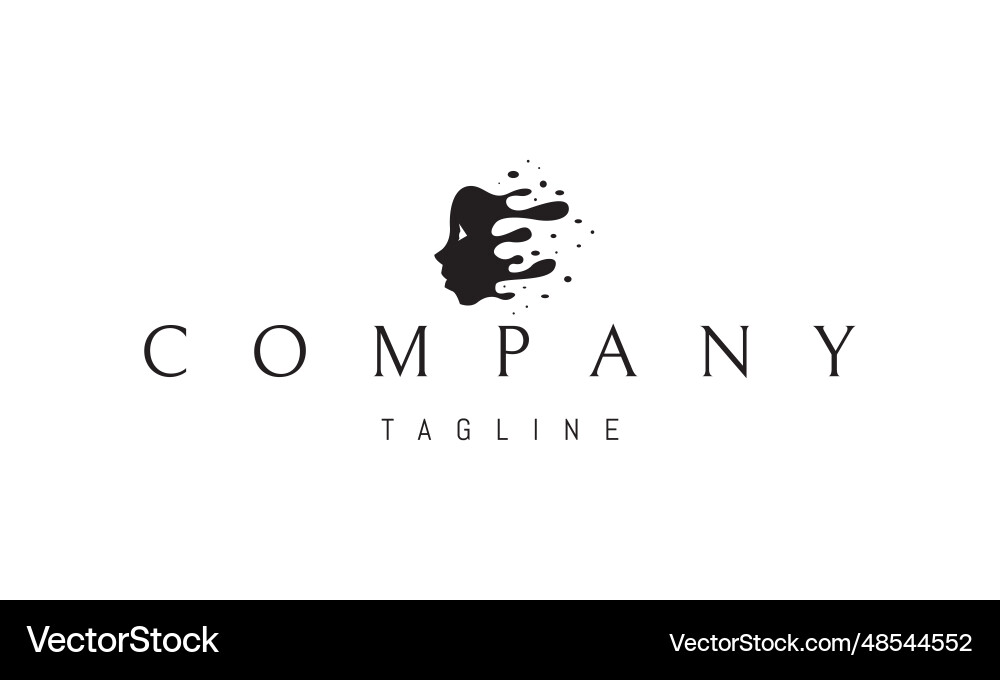 Logo with an abstract image of a liquid Royalty Free Vector