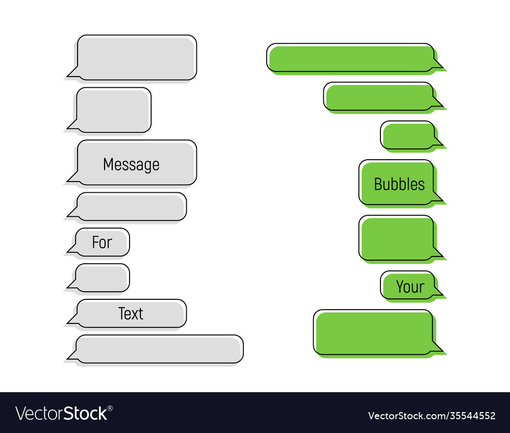 Messages bubbles chatting chat concept in flat Vector Image