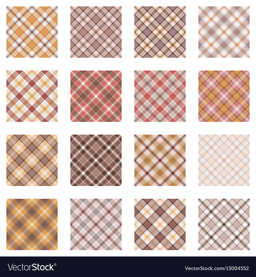 Plaid patterns collection Royalty Free Vector Image