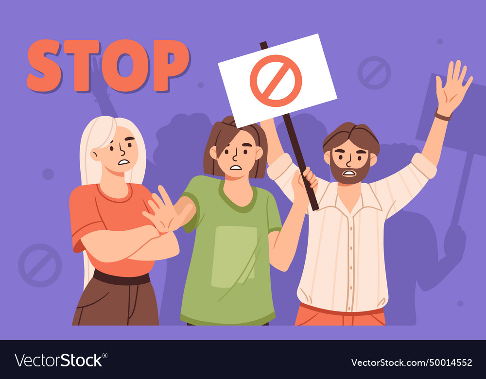 Protest strikes concept Royalty Free Vector Image