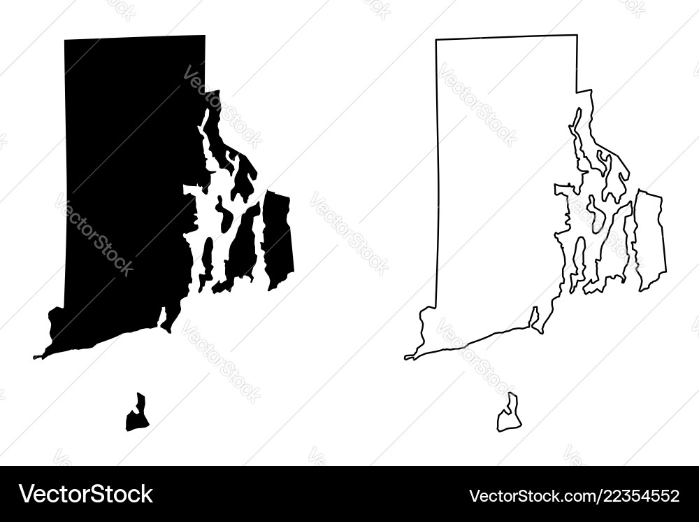 Rhode island map Royalty Free Vector Image - VectorStock