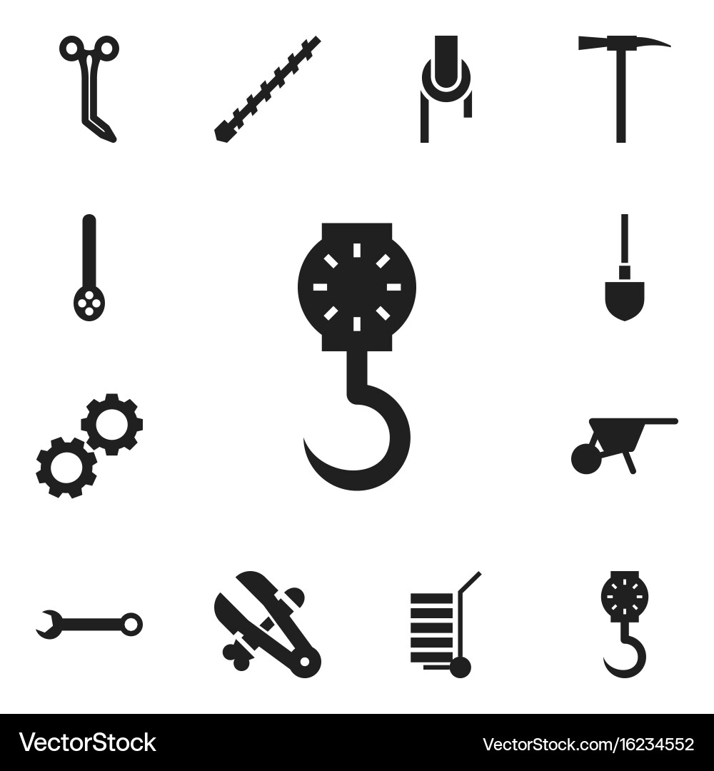 Set of 12 editable equipment icons includes Vector Image