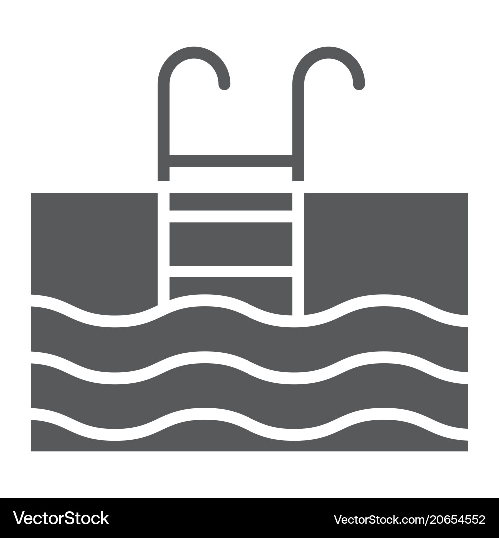 Swimming pool glyph icon diving and underwater Vector Image