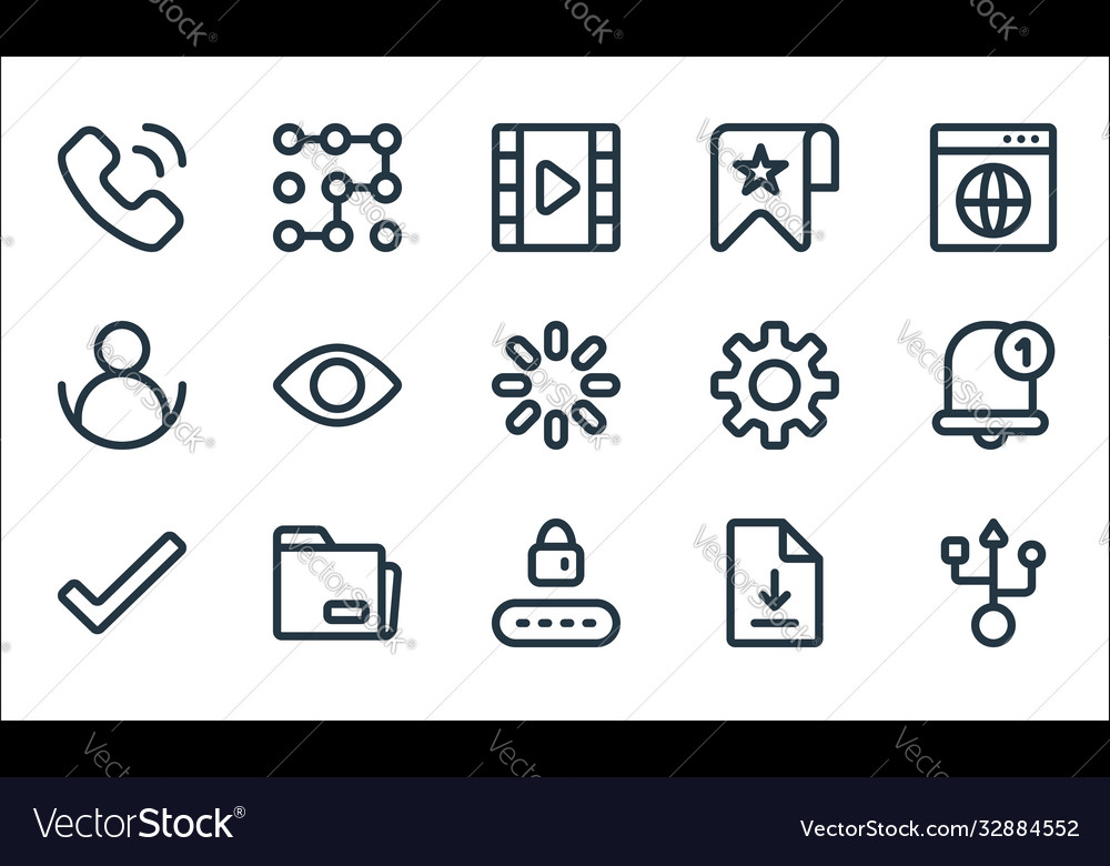 Ui line icons linear set quality line set Vector Image