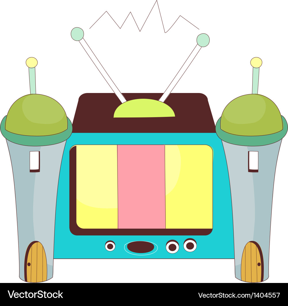 A view of television Royalty Free Vector Image
