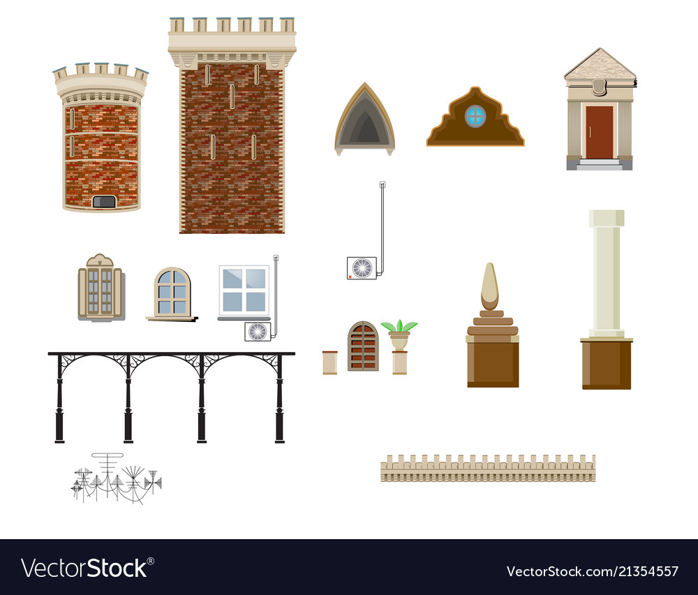 Architectural decor set Royalty Free Vector Image