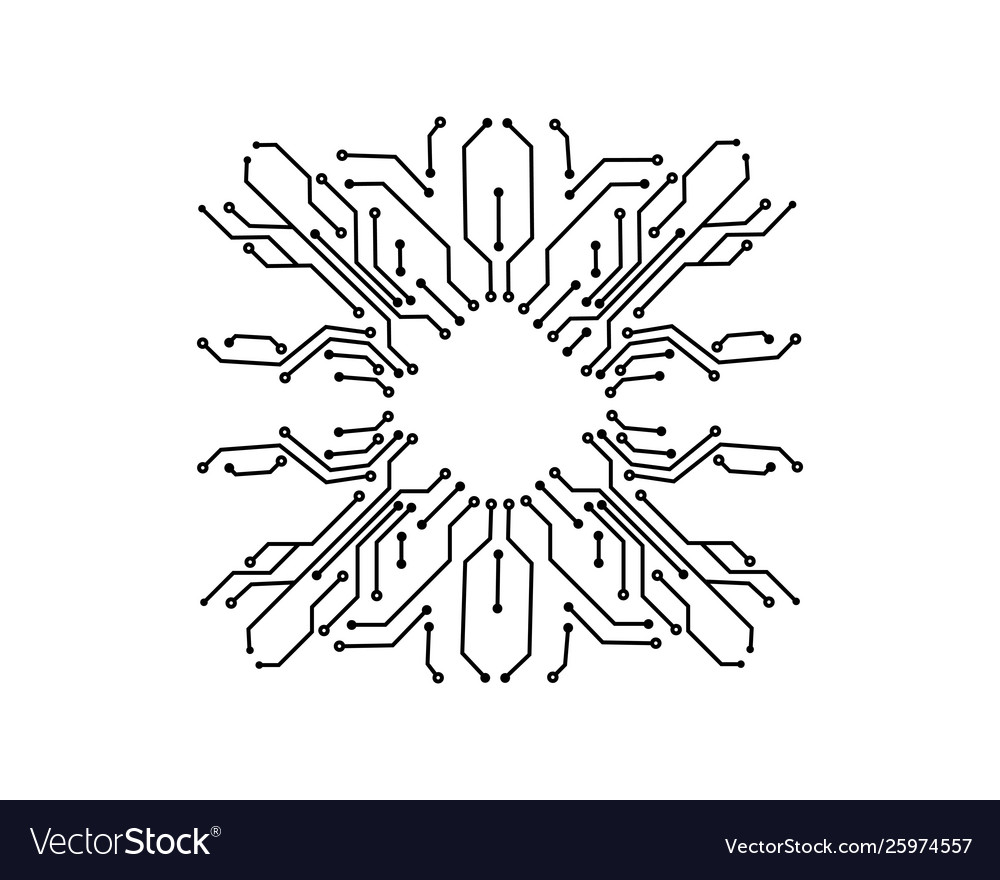 Circuit board line concept design Royalty Free Vector Image