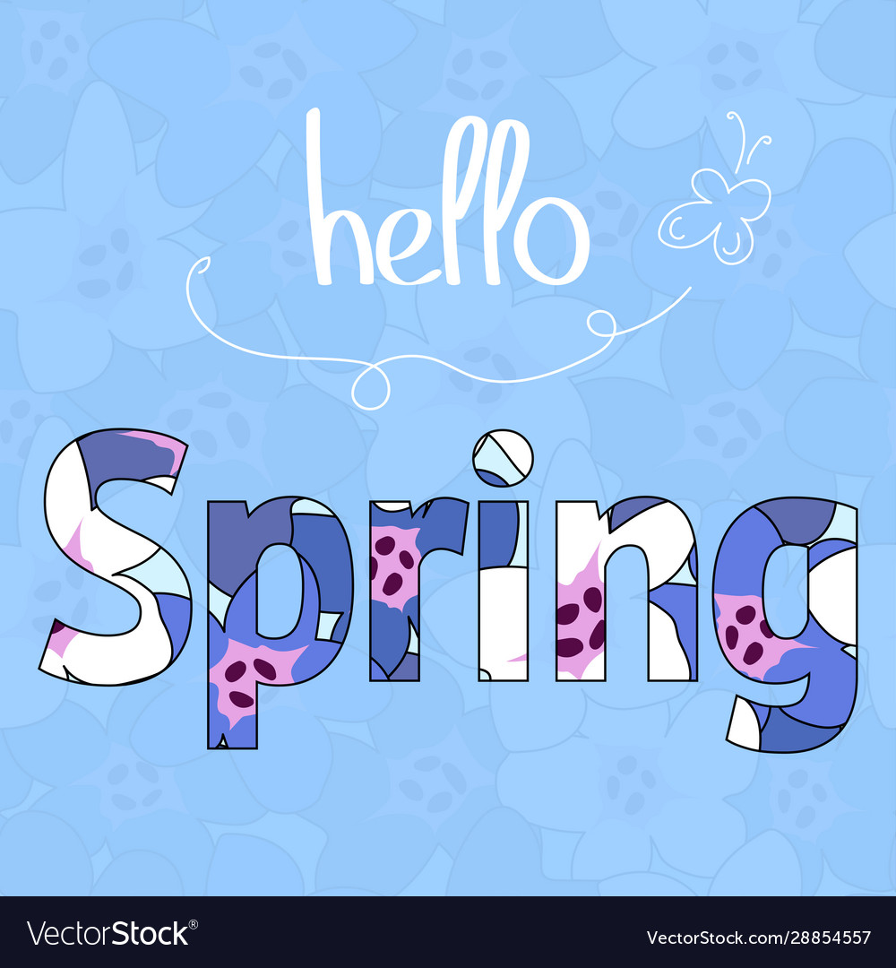 Hello spring Royalty Free Vector Image - VectorStock