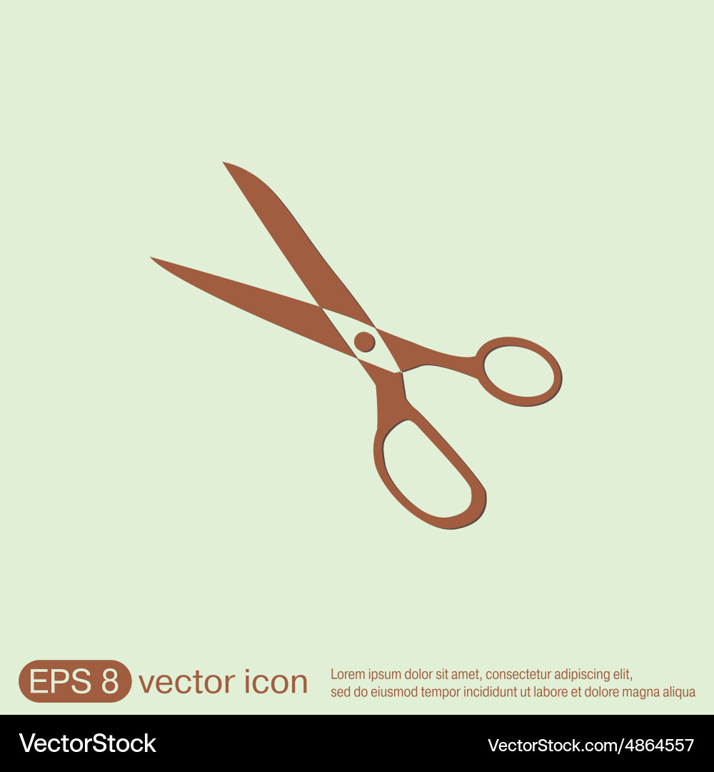 Icon scissors sewing and fashion Royalty Free Vector Image