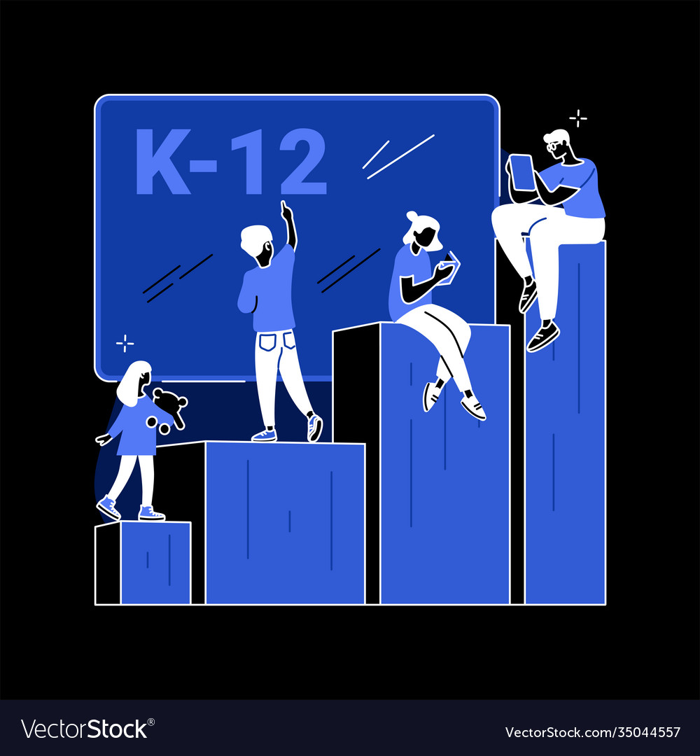 K-12 program abstract concept Royalty Free Vector Image