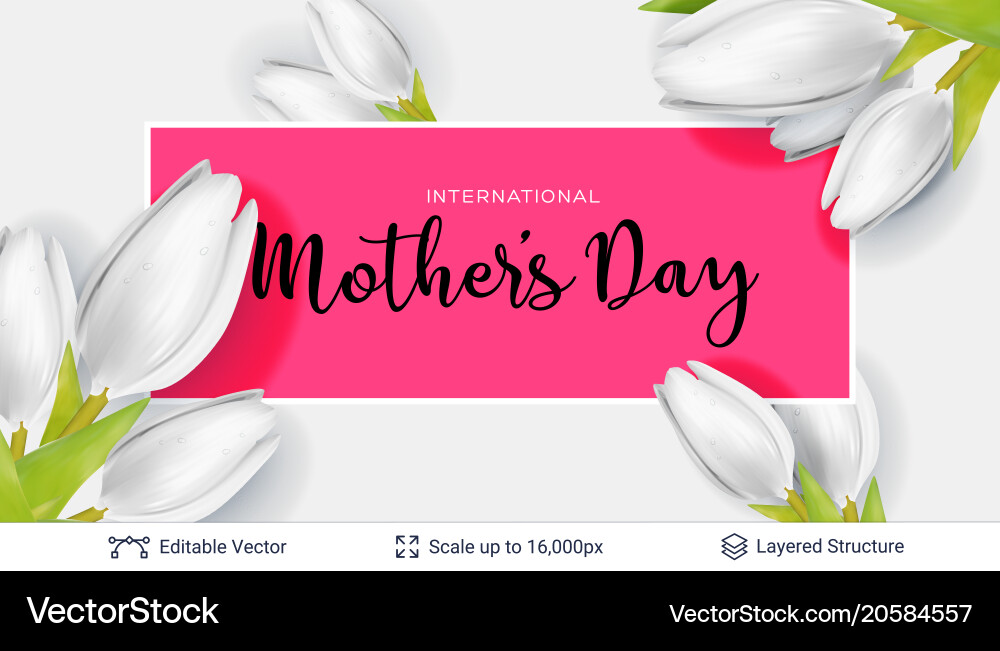 Mother Day Greeting Card Template Royalty Free Vector Image