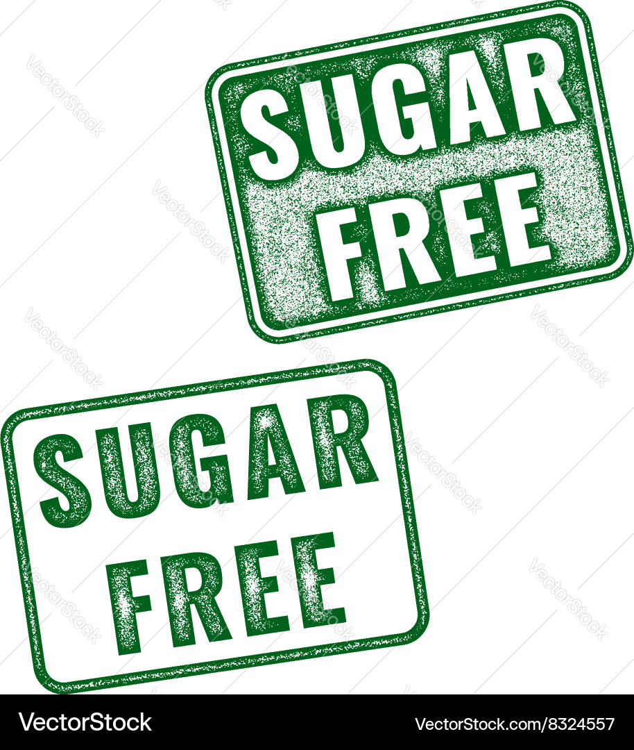 Realistic sugar free grunge rubber stamp Vector Image
