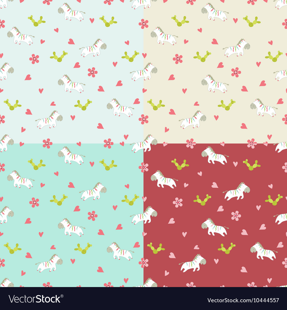 Seamless cartoon pattern Royalty Free Vector Image