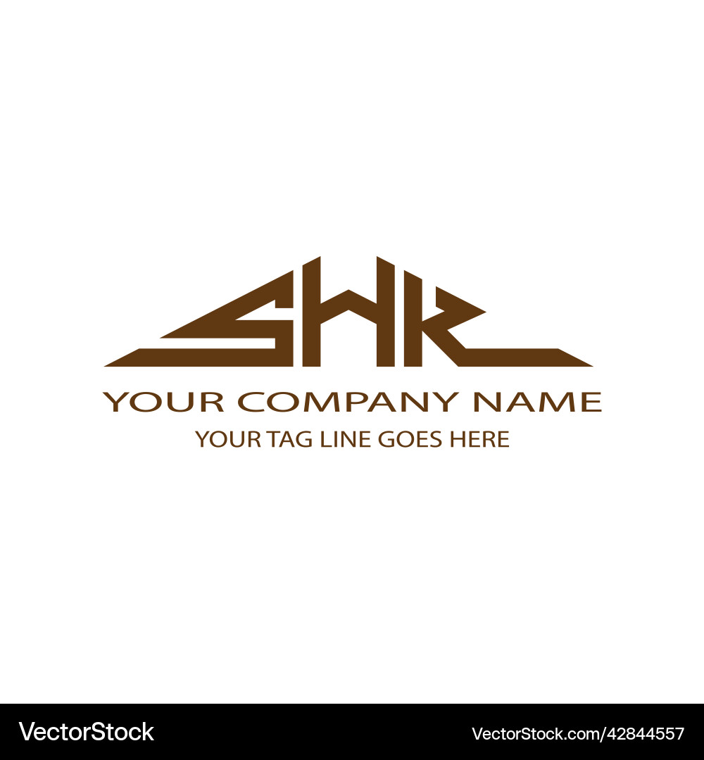Shk letter logo creative design with graphic Vector Image