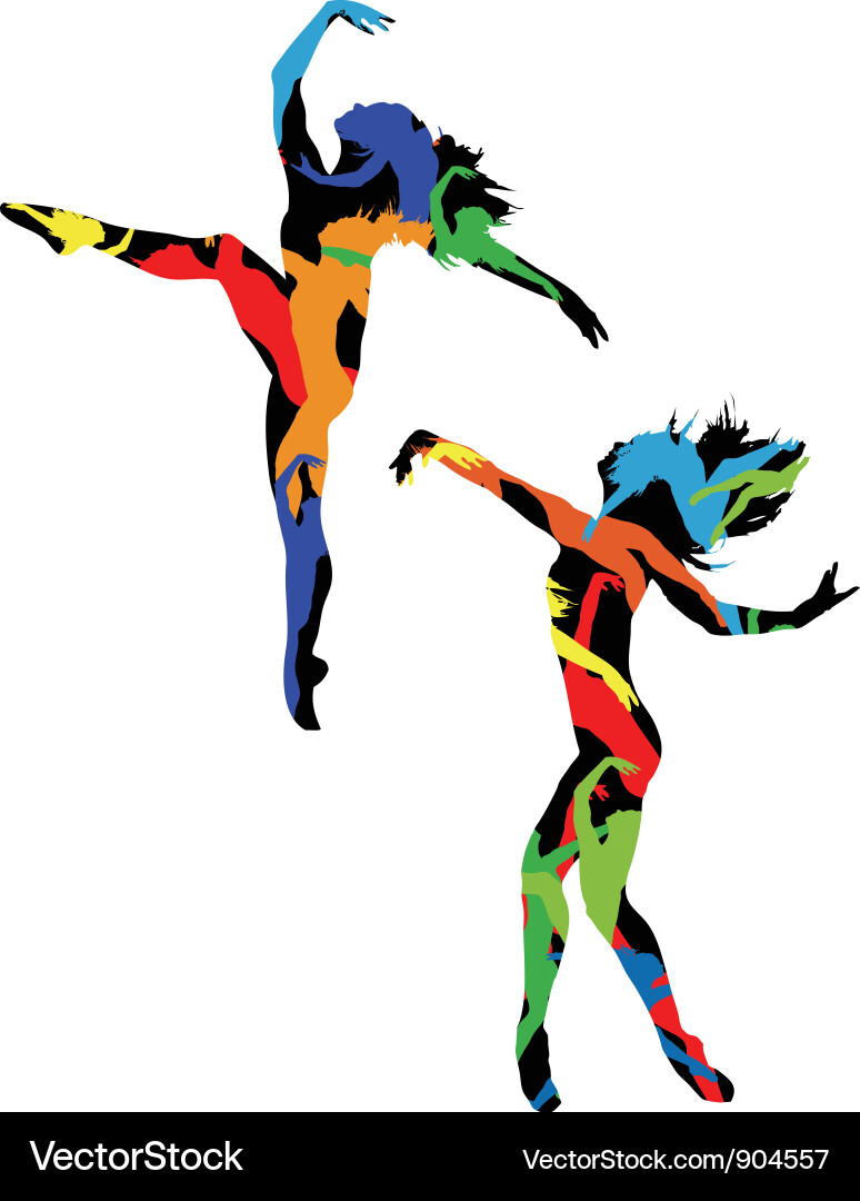 Silhouette of the dancer Royalty Free Vector Image