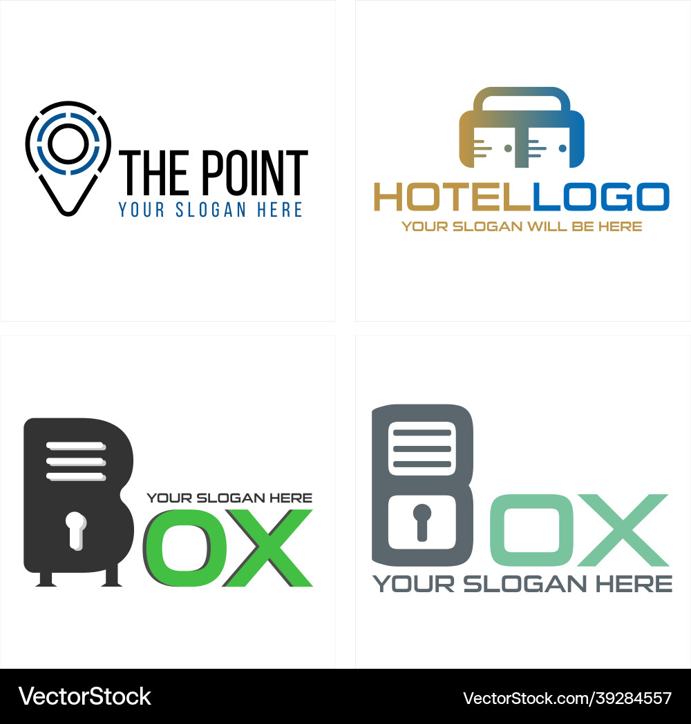 Travel hotel point pin map logo design Royalty Free Vector