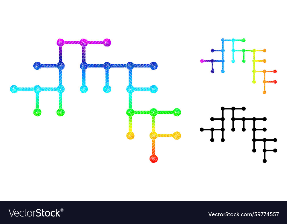Triangle filled binary circuit icon Royalty Free Vector