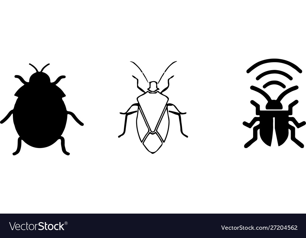 Bug icon on white background Royalty Free Vector Image