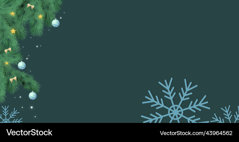 Christmas tree on dark background web template Vector Image