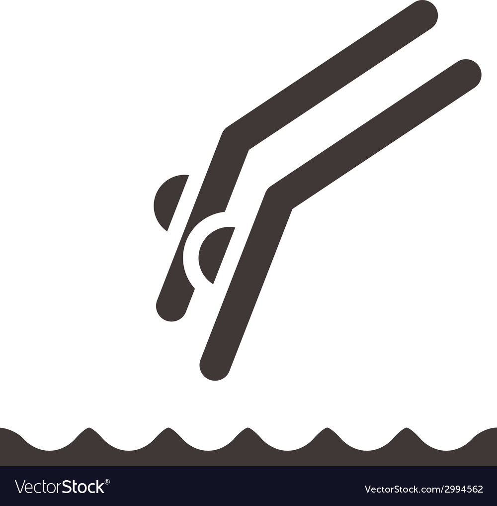 Diving icon Royalty Free Vector Image - VectorStock