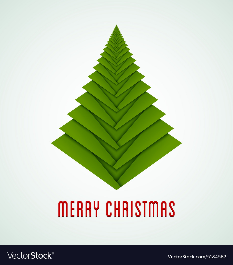 Simple christmas tree Royalty Free Vector Image