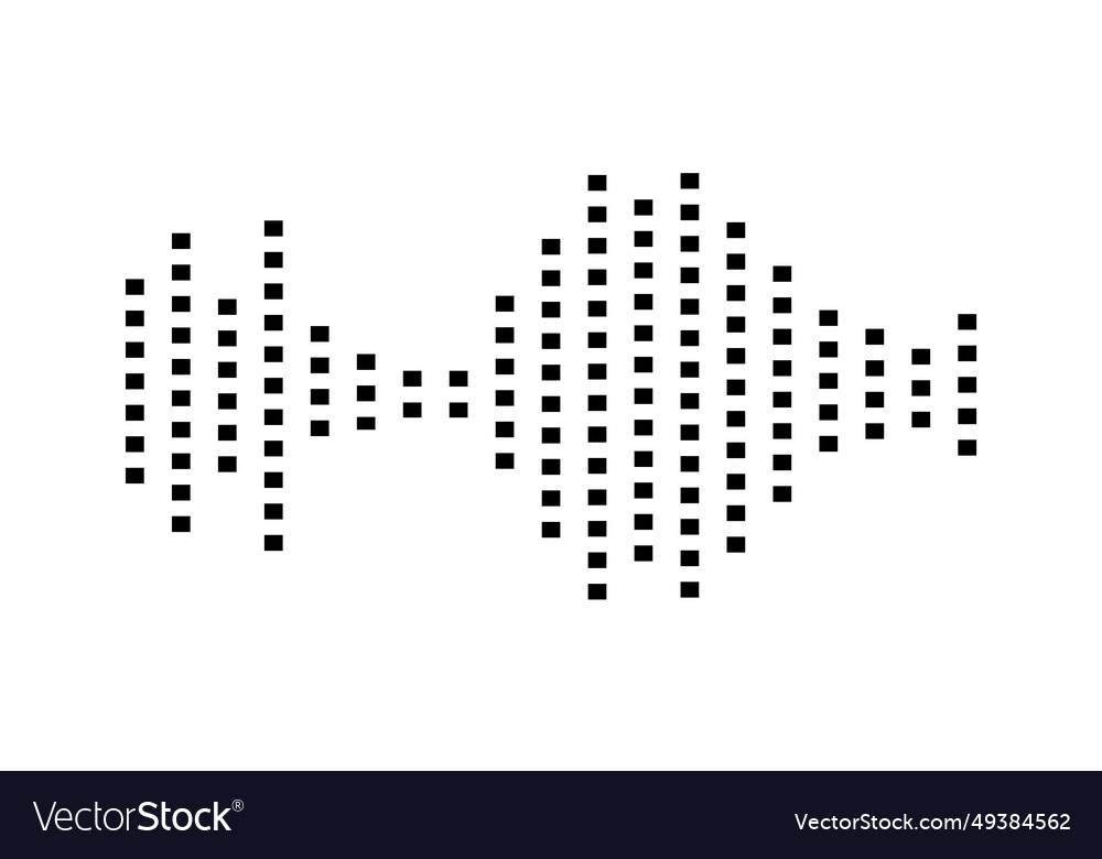 Sound wave or voice message icon music waveform Vector Image