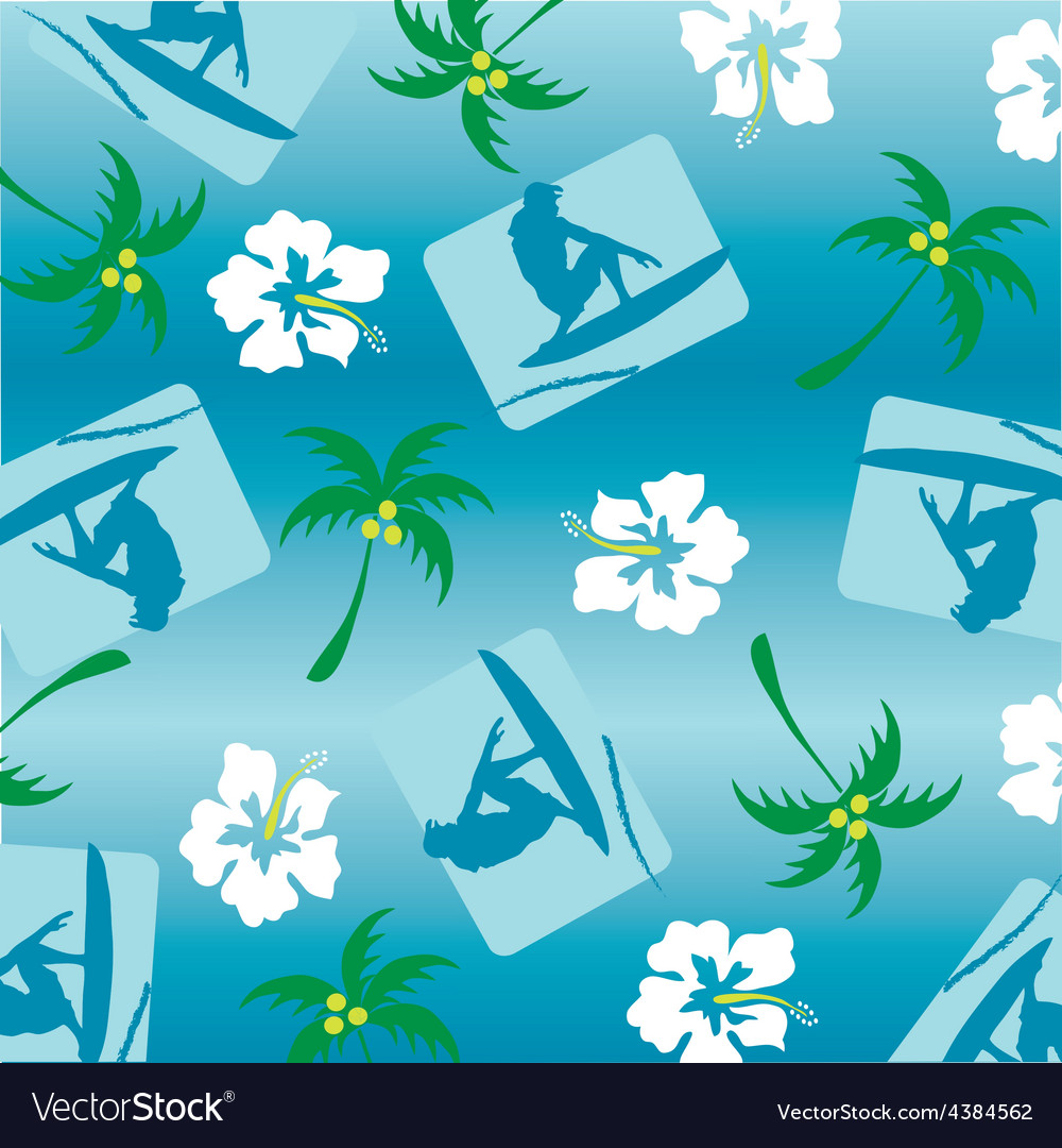 Surfer pattern Royalty Free Vector Image - VectorStock